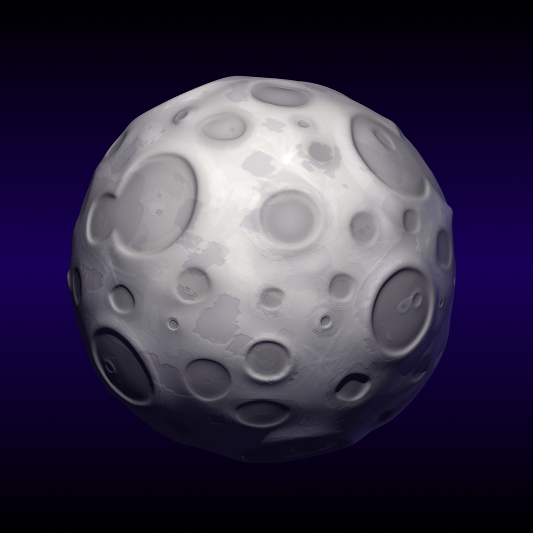 3ds max cartoon moon