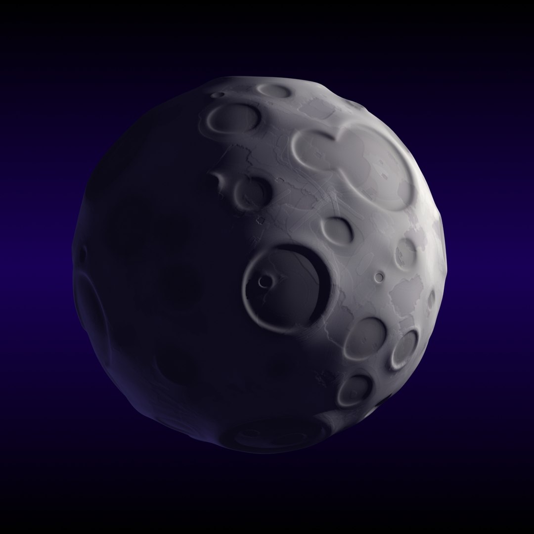 3ds max cartoon moon