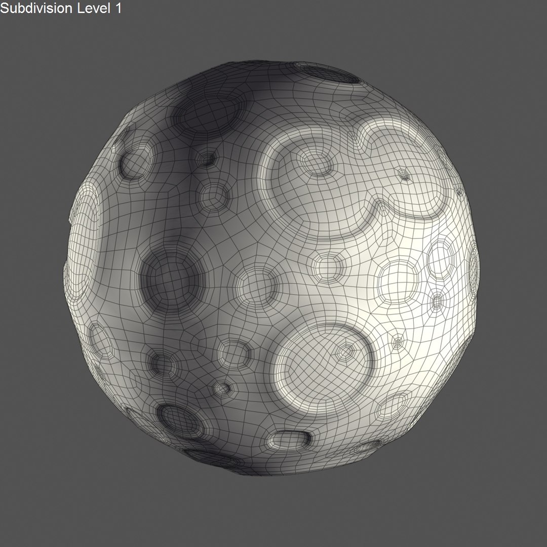 3ds max cartoon moon