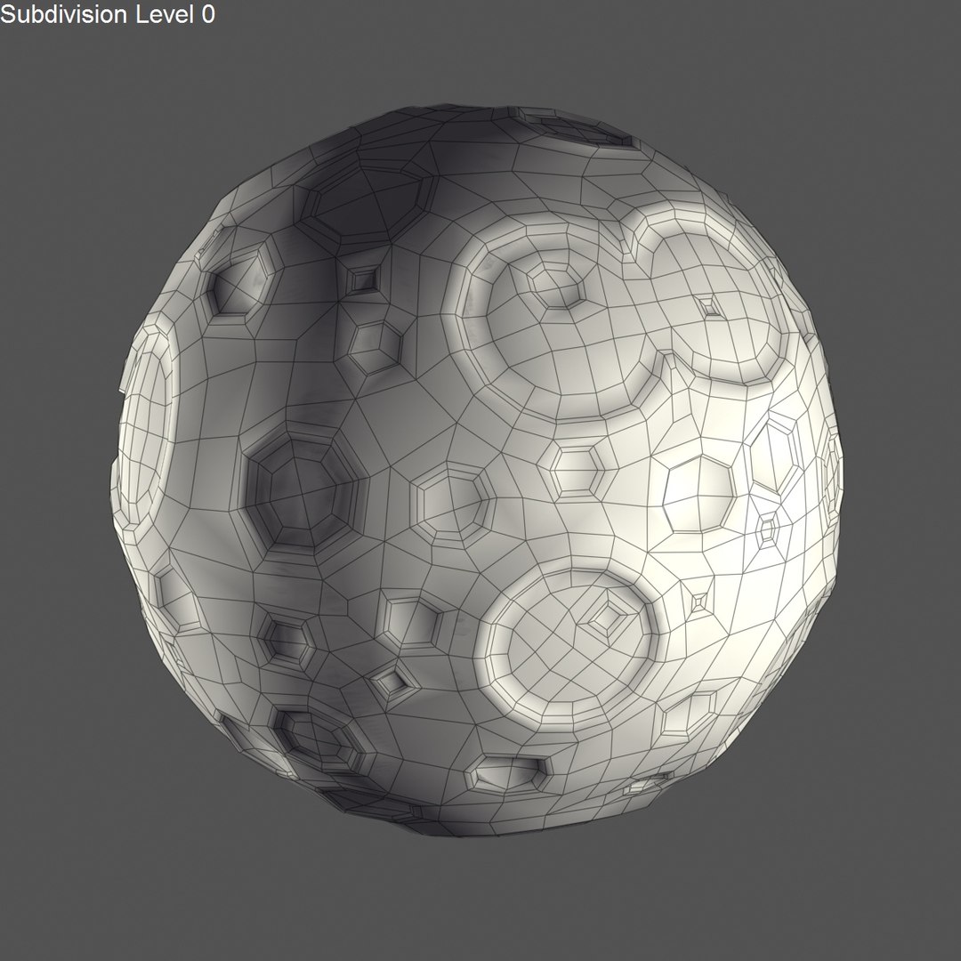 3ds max cartoon moon