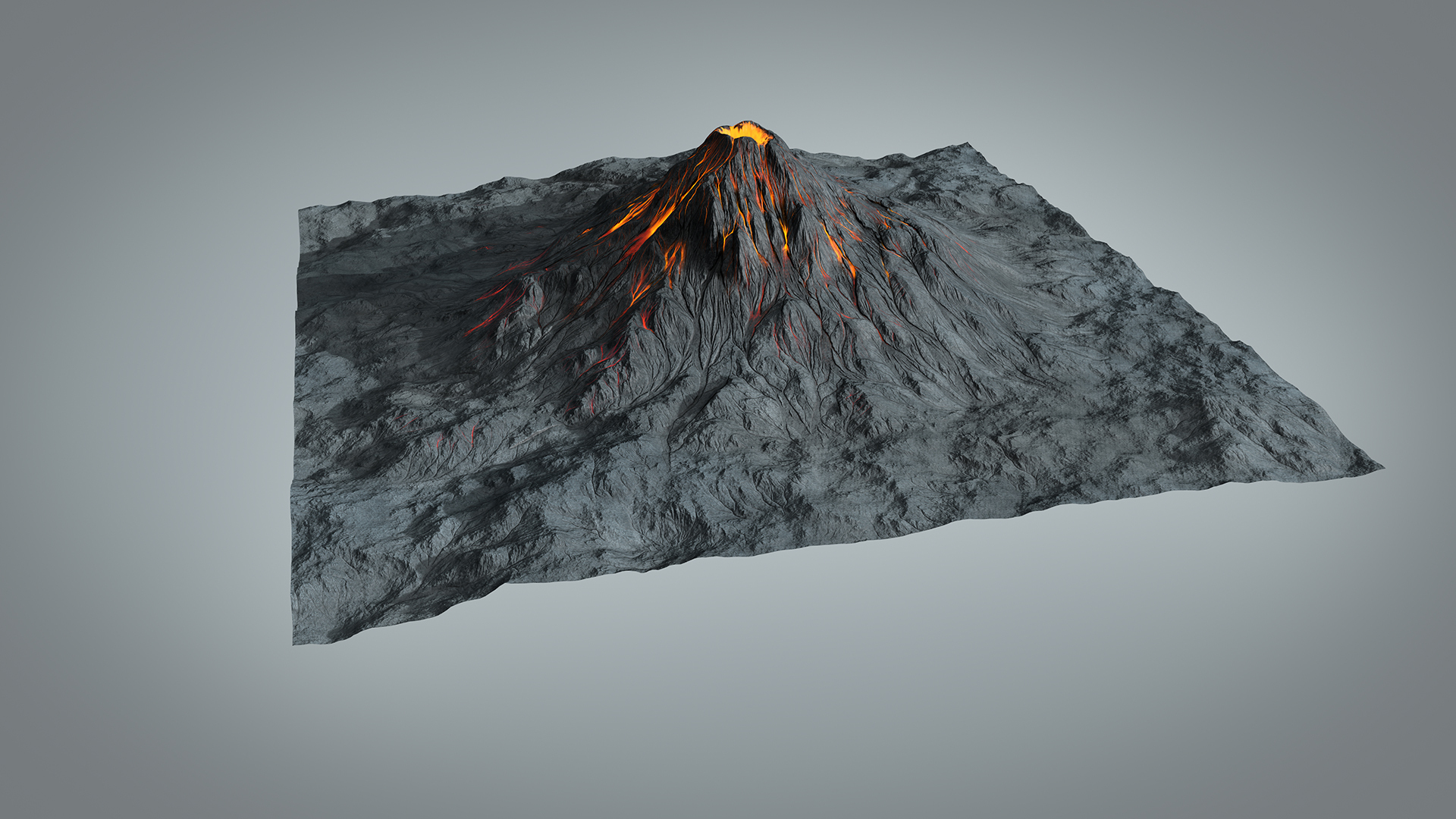 Volcano 3D Model - TurboSquid 1801647