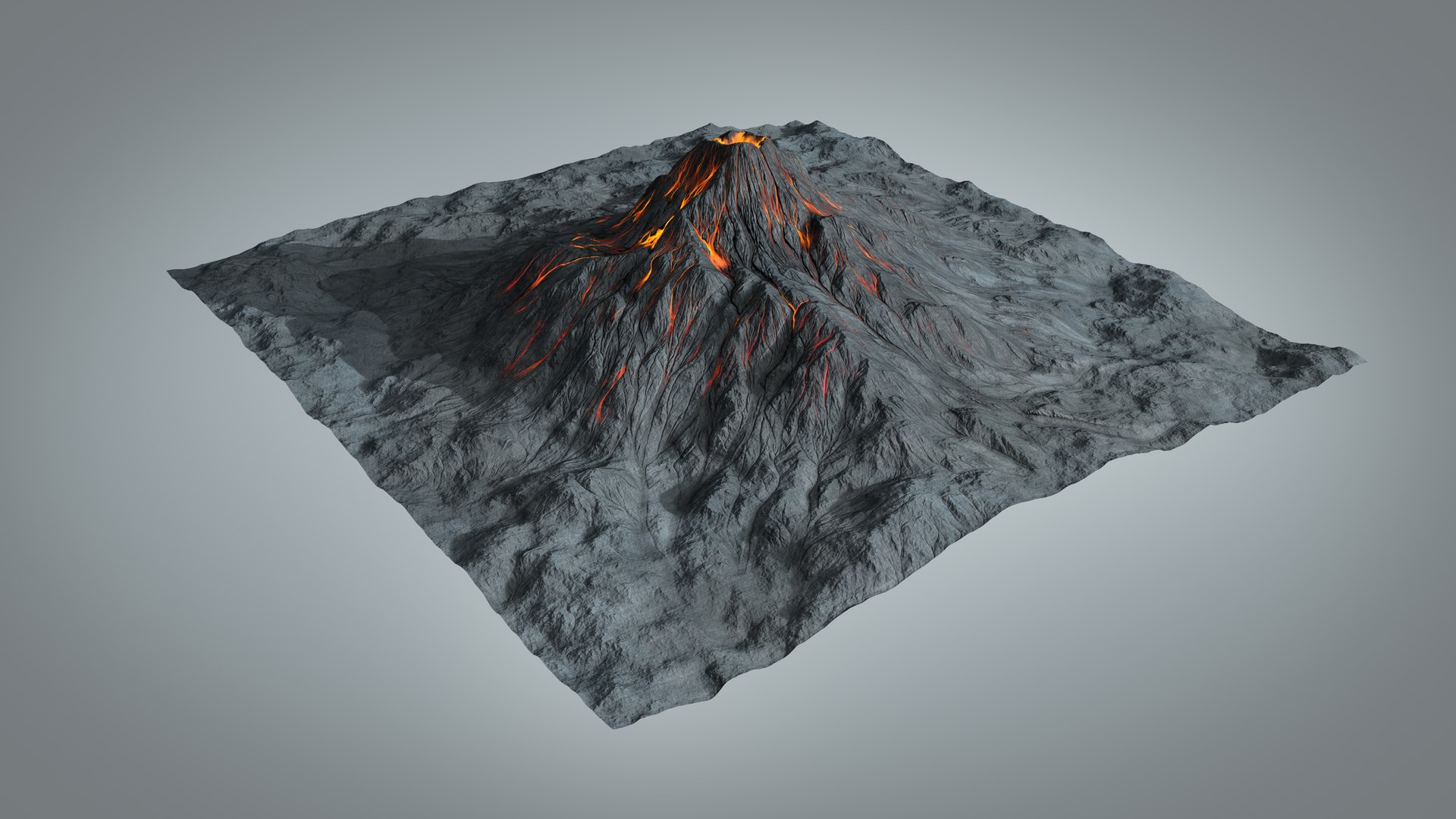 Volcano 3D Model - TurboSquid 1801647