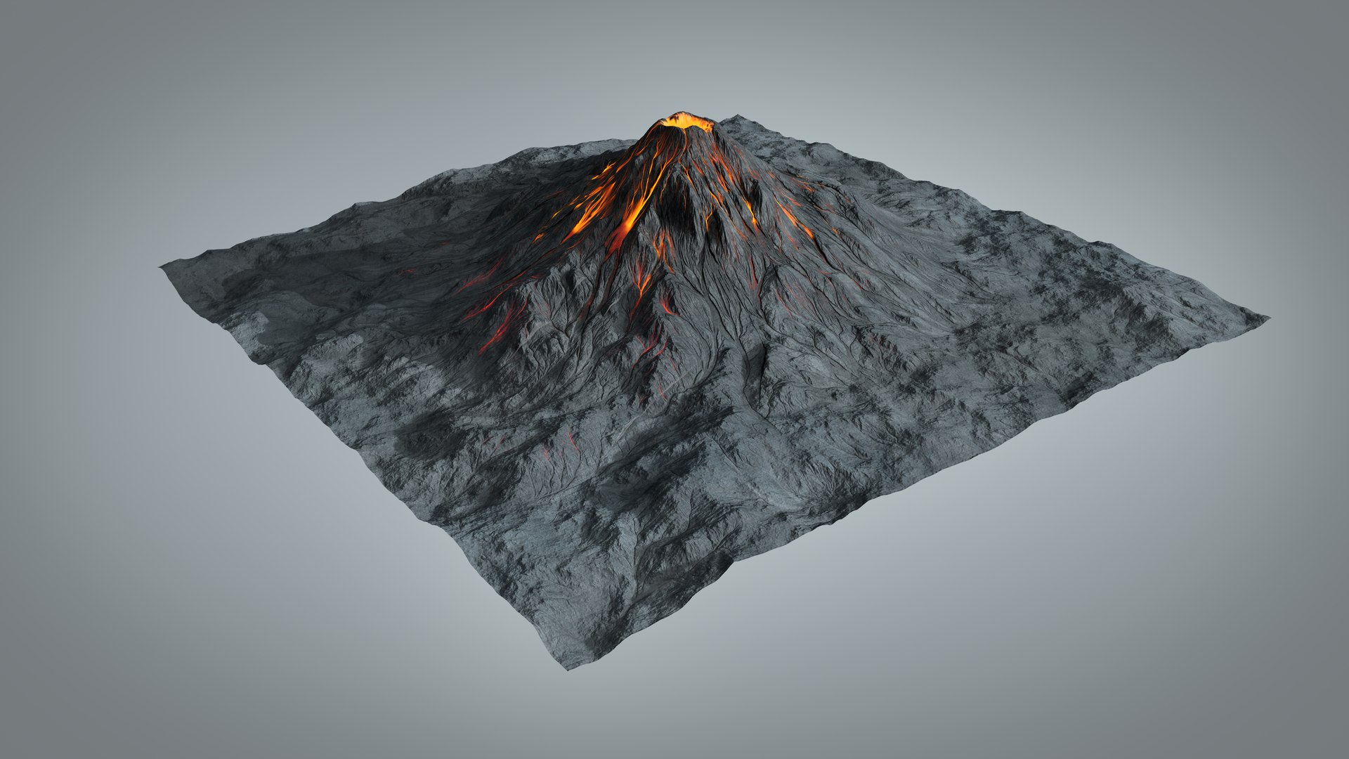 Volcano 3D Model - TurboSquid 1801647