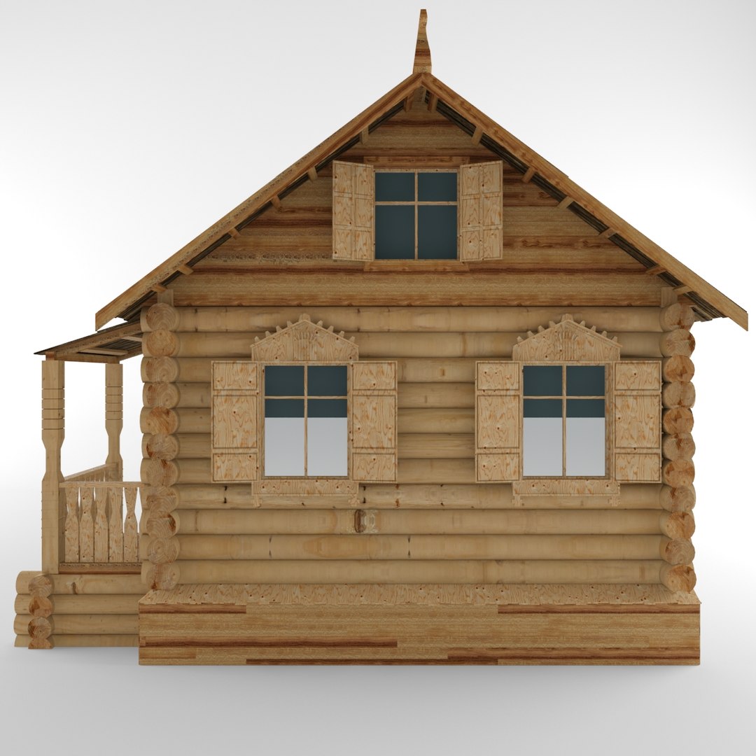 Log House 3d Model