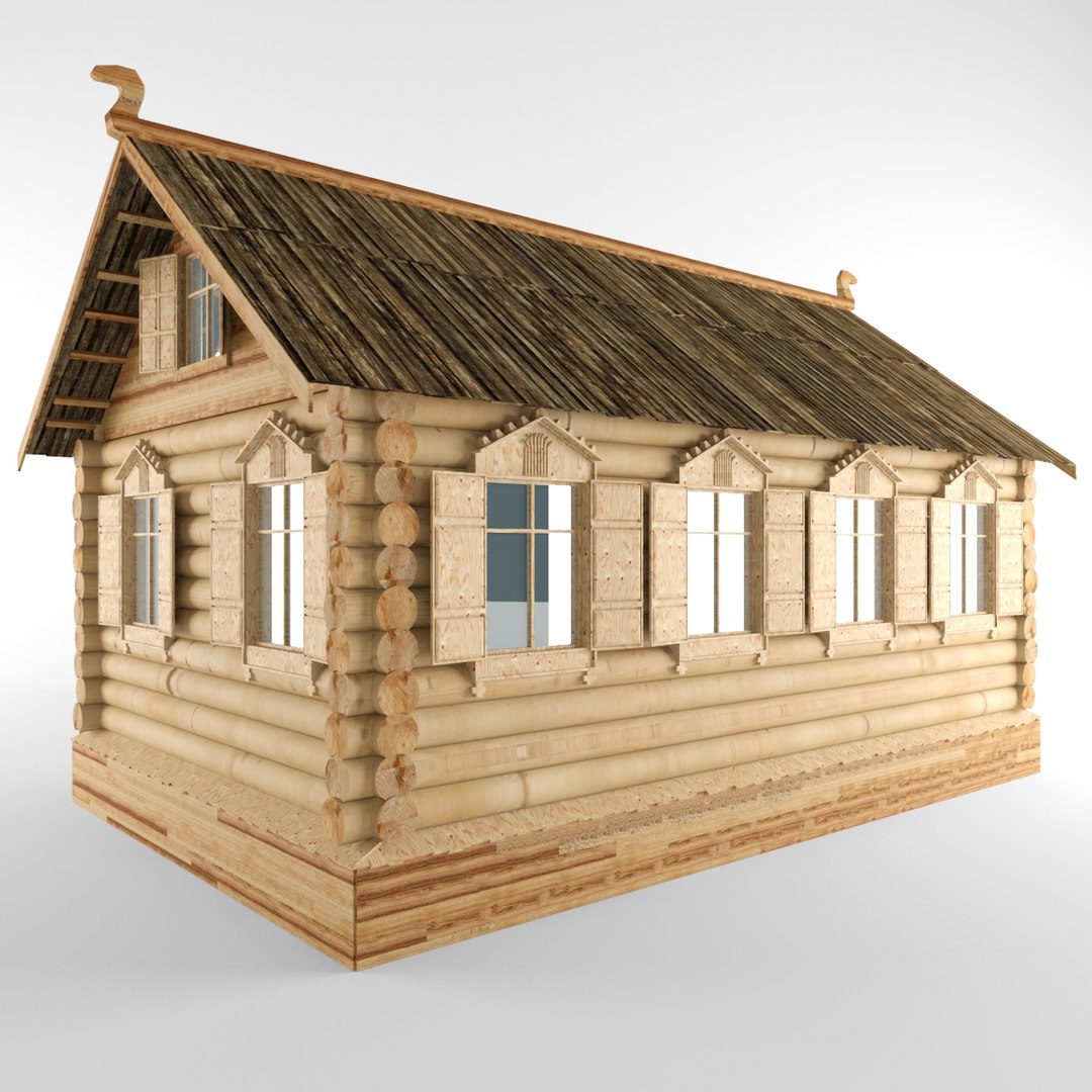 Log House 3d Model