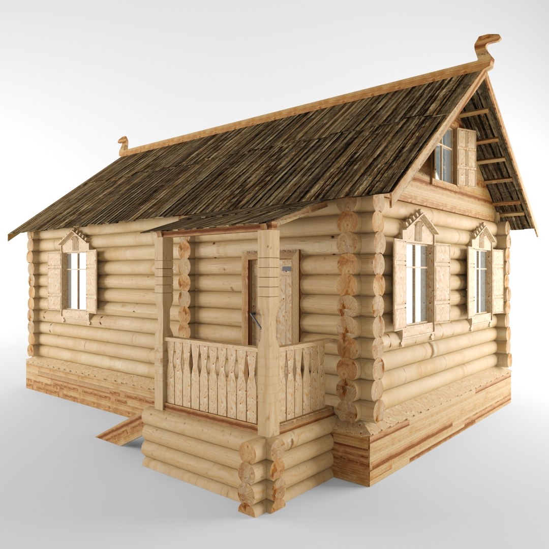 Log House 3d Model
