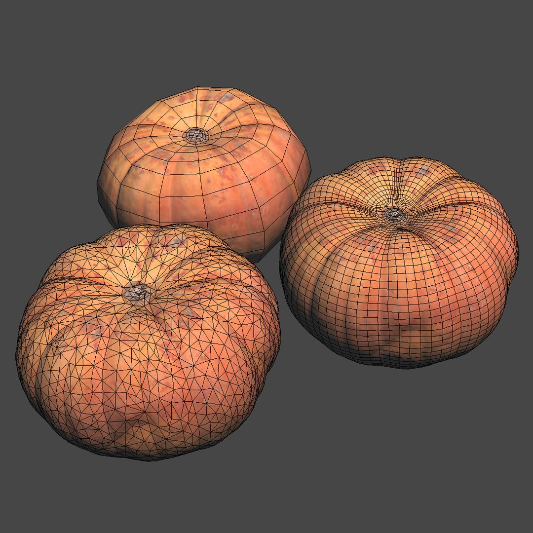 3d pumpkin scan model