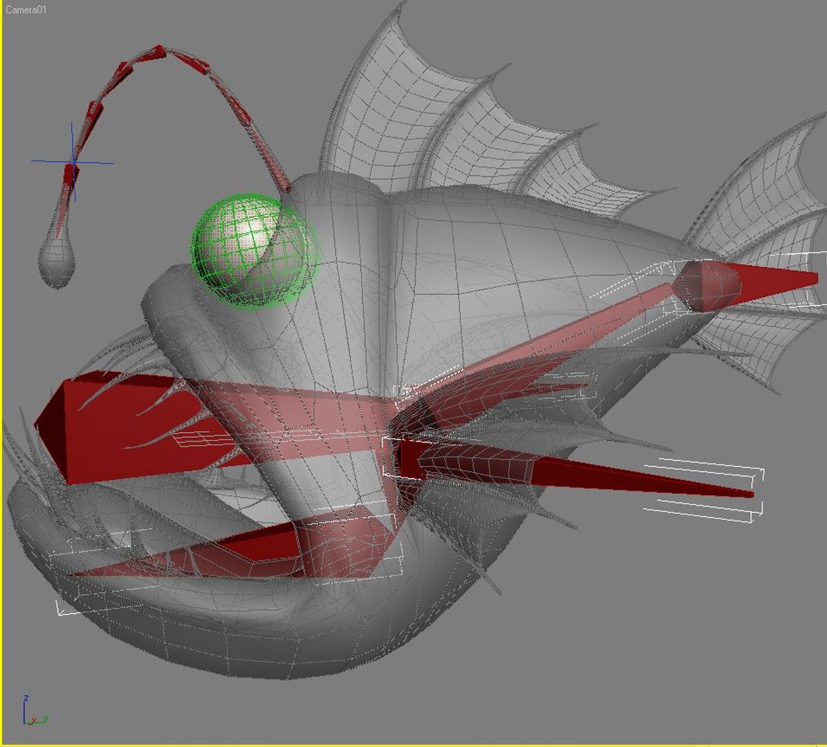 3d Model Cartoon Anglerfish Rigged Animation