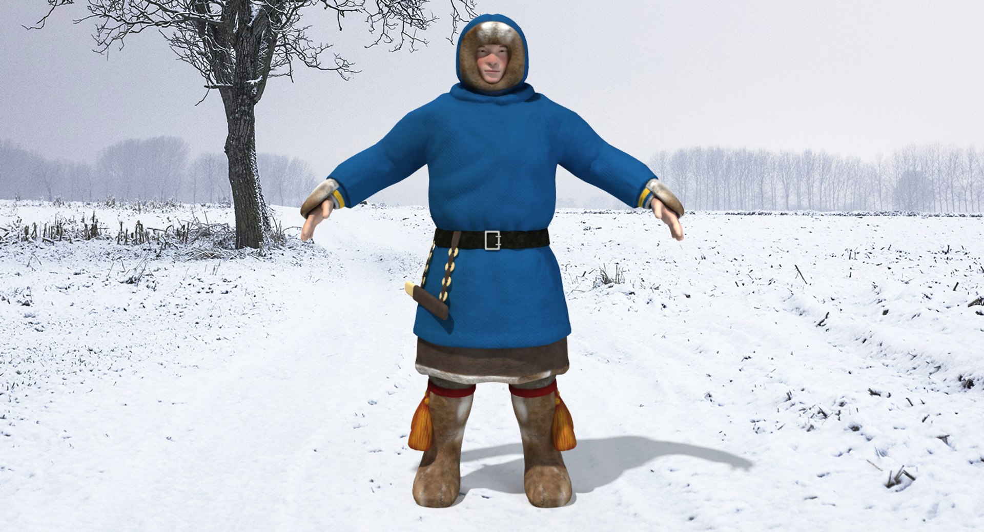 3d model northern man animation rigging