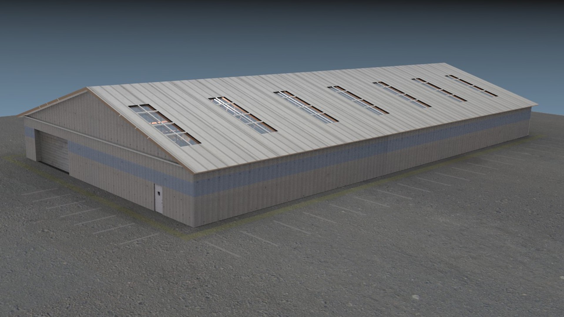 3d Model Large Warehouse