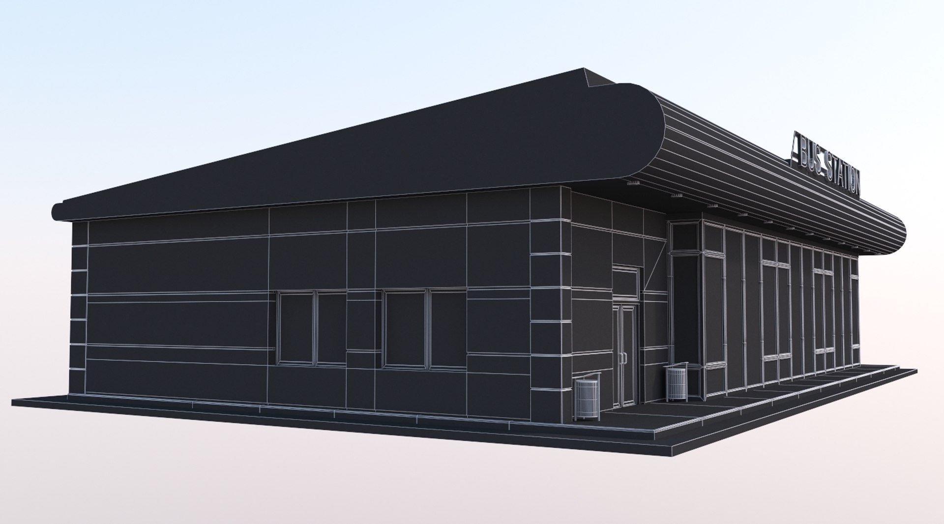 3d model of bus station