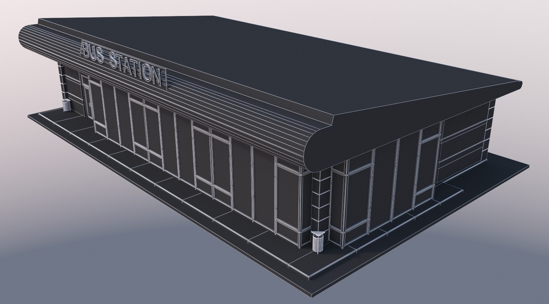 3d model of bus station