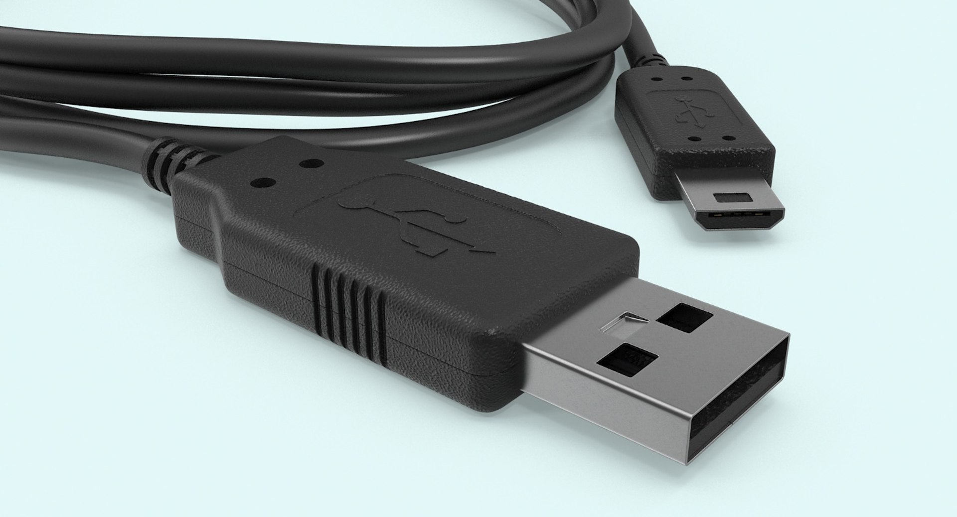 3d Model Usb Cable