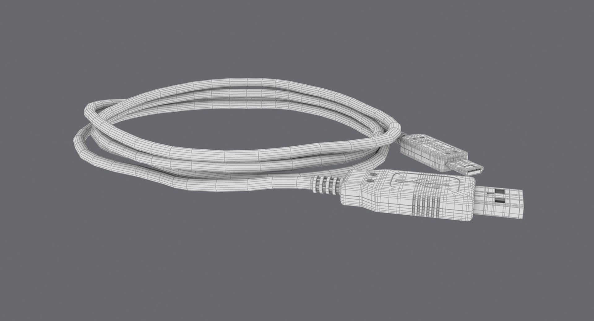 3d Model Usb Cable