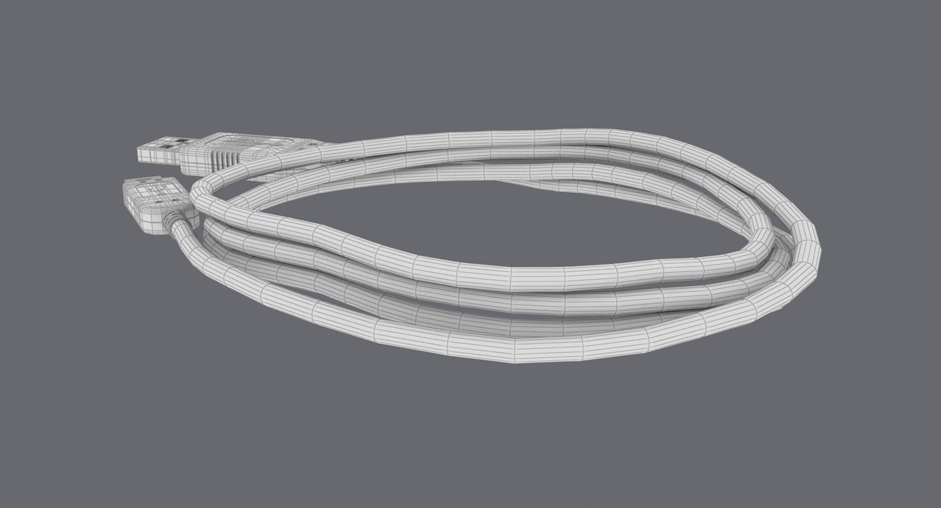 3d Model Usb Cable