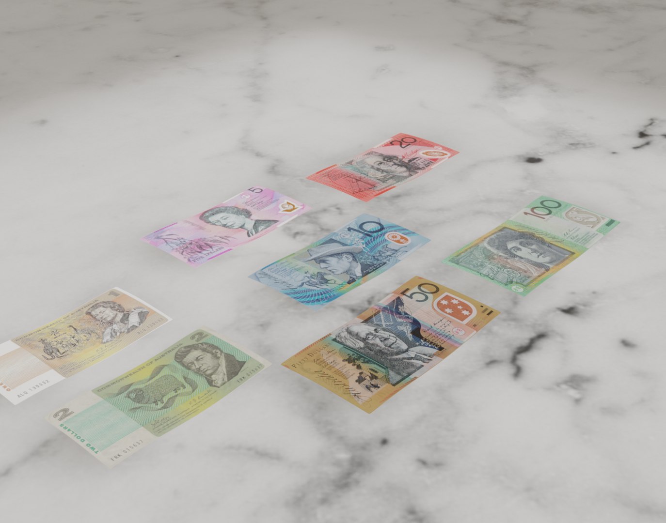 3D AUD Banknotes - TurboSquid 1984328