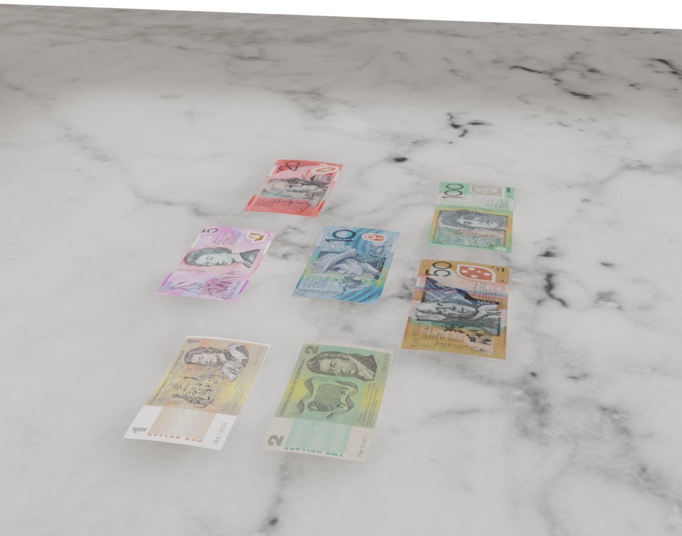 3D AUD Banknotes - TurboSquid 1984328