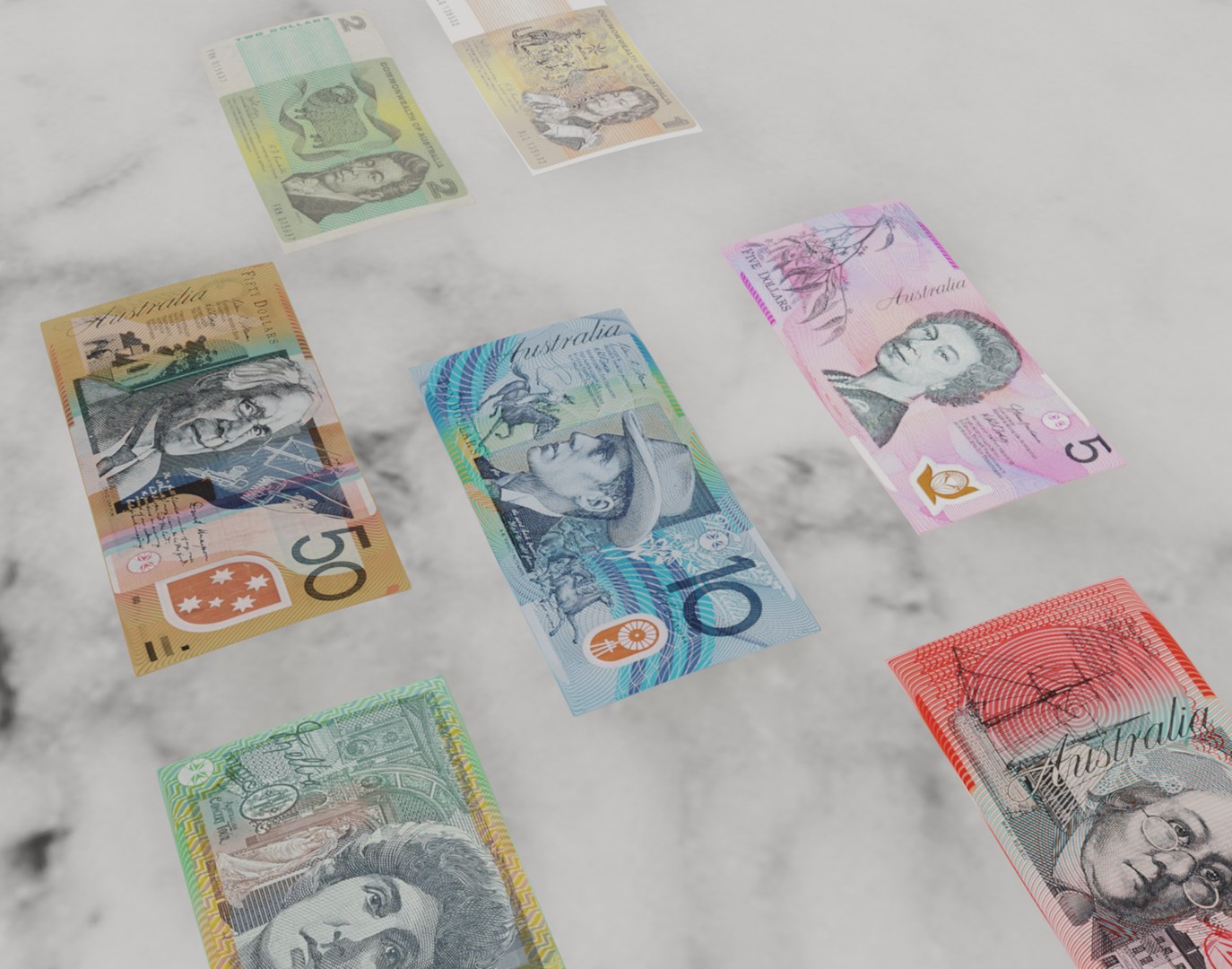 3D AUD Banknotes - TurboSquid 1984328