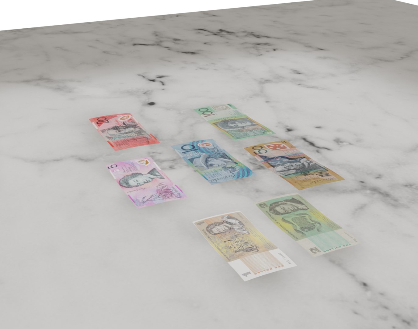 3D AUD Banknotes - TurboSquid 1984328