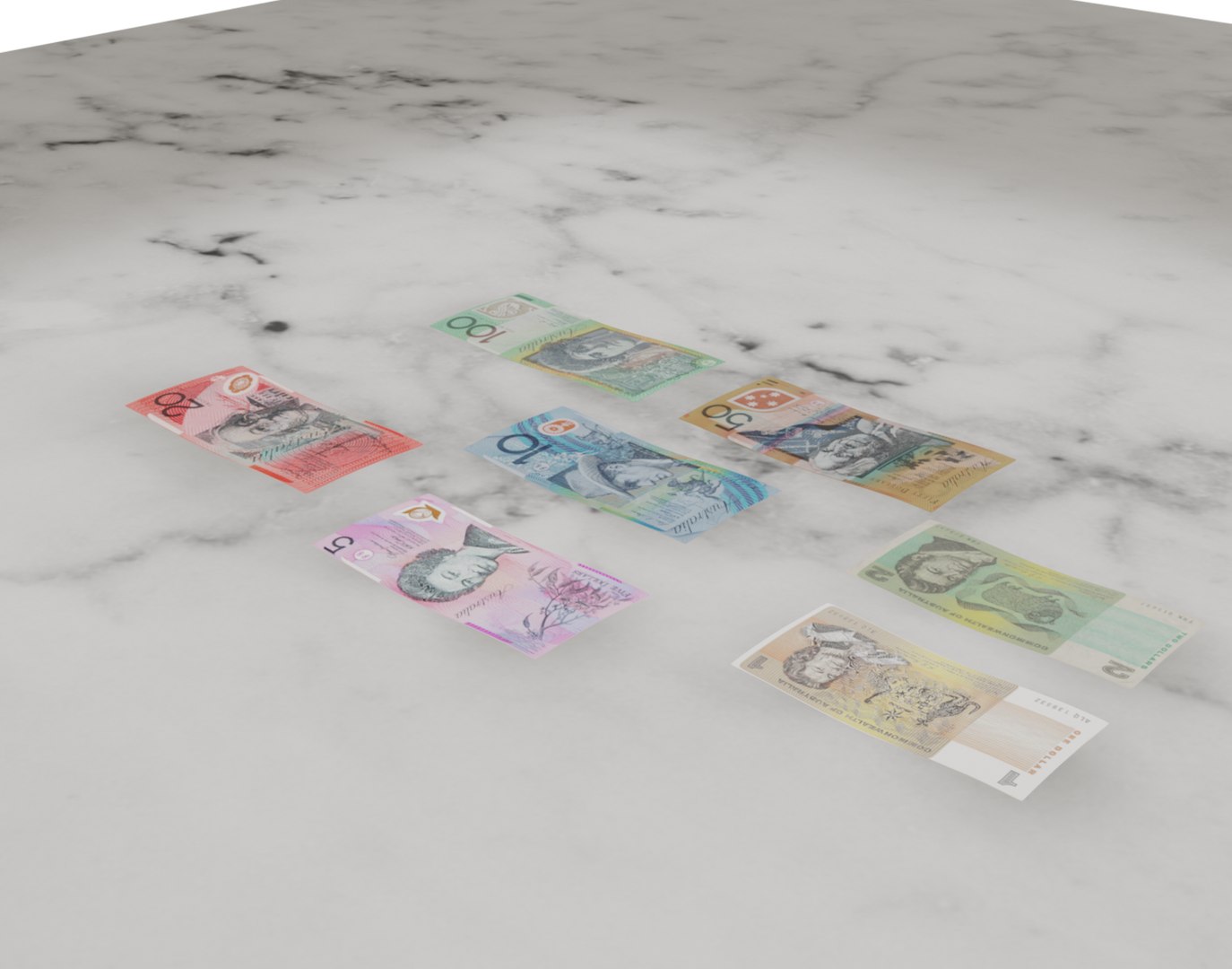3D AUD Banknotes - TurboSquid 1984328