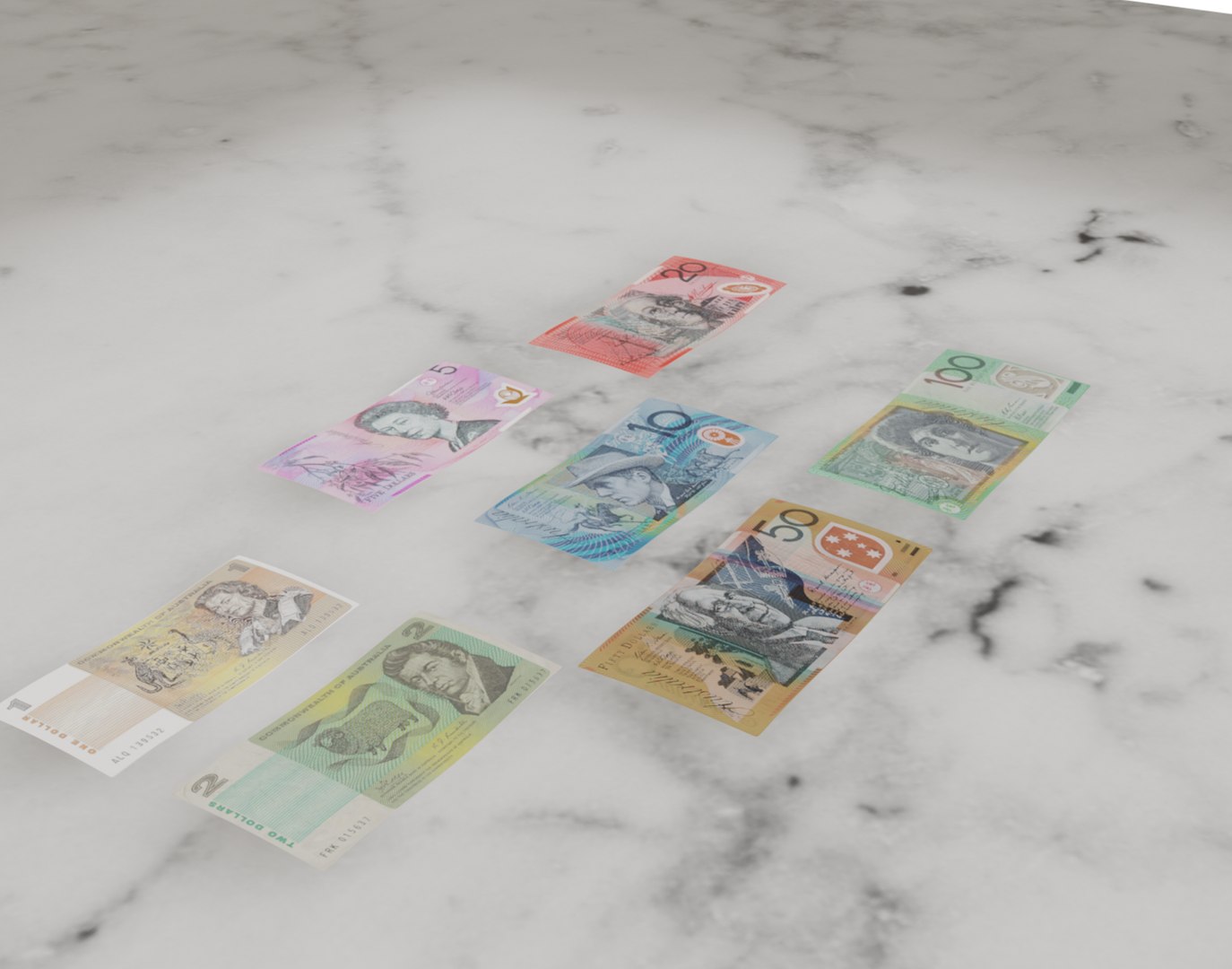 3D AUD Banknotes - TurboSquid 1984328