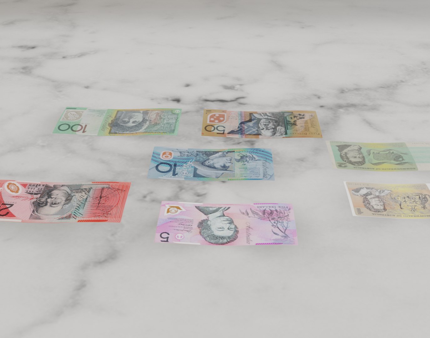 3D AUD Banknotes - TurboSquid 1984328