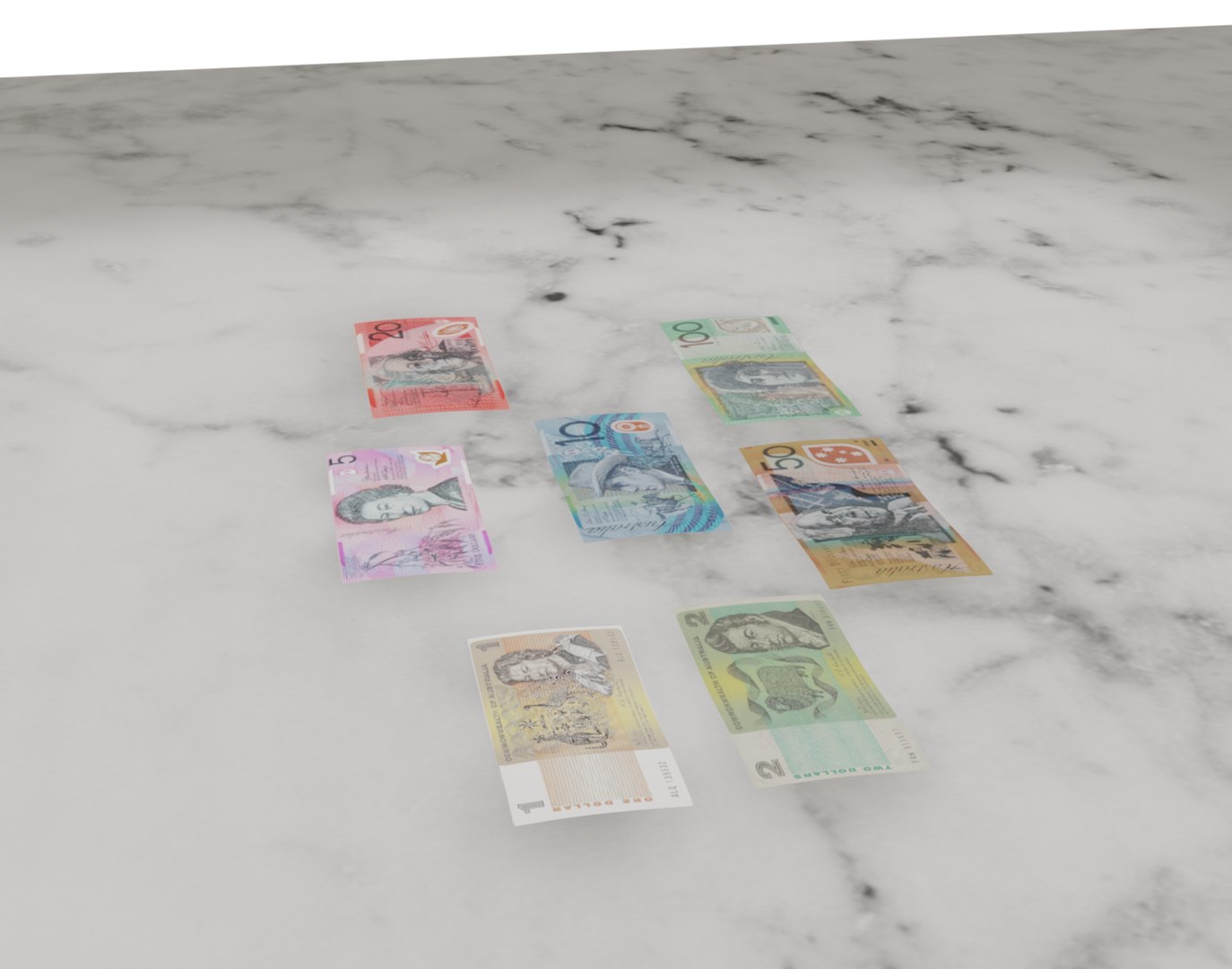 3D AUD Banknotes - TurboSquid 1984328