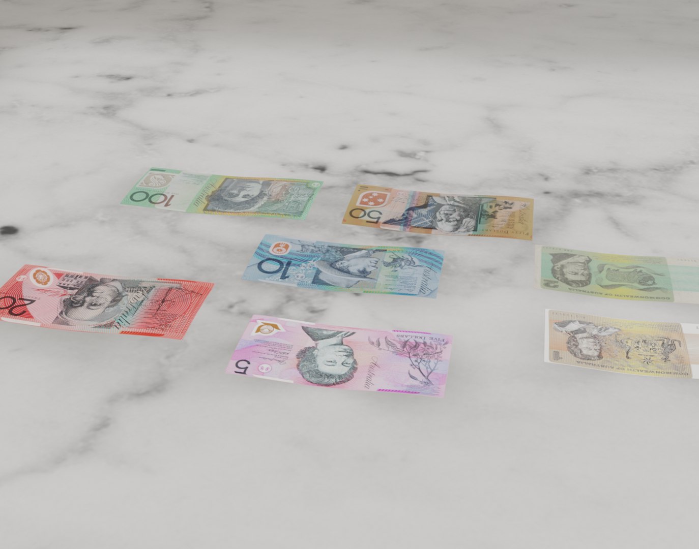3D AUD Banknotes - TurboSquid 1984328