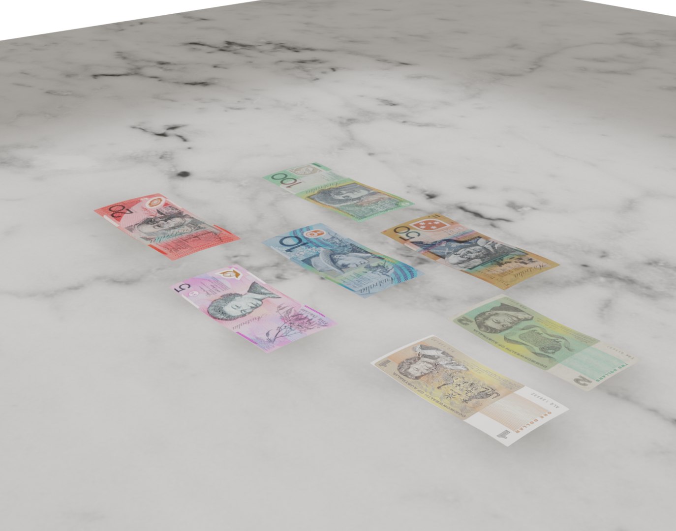 3D AUD Banknotes - TurboSquid 1984328