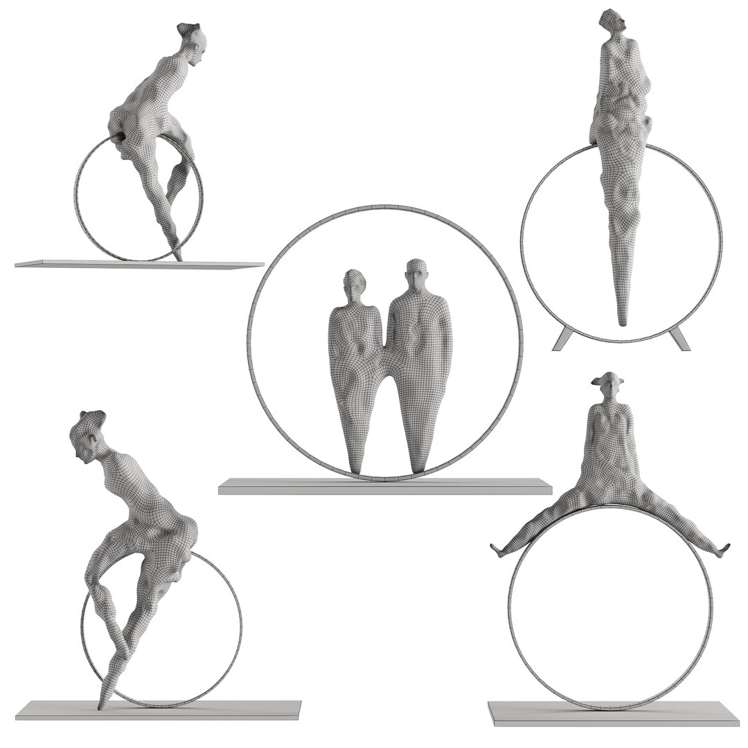 Human Sculptures 15 In Circles 3D - TurboSquid 2071340