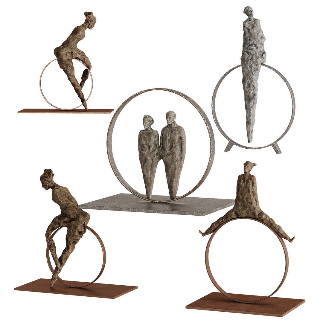 Human Sculptures 15 In Circles 3D - TurboSquid 2071340