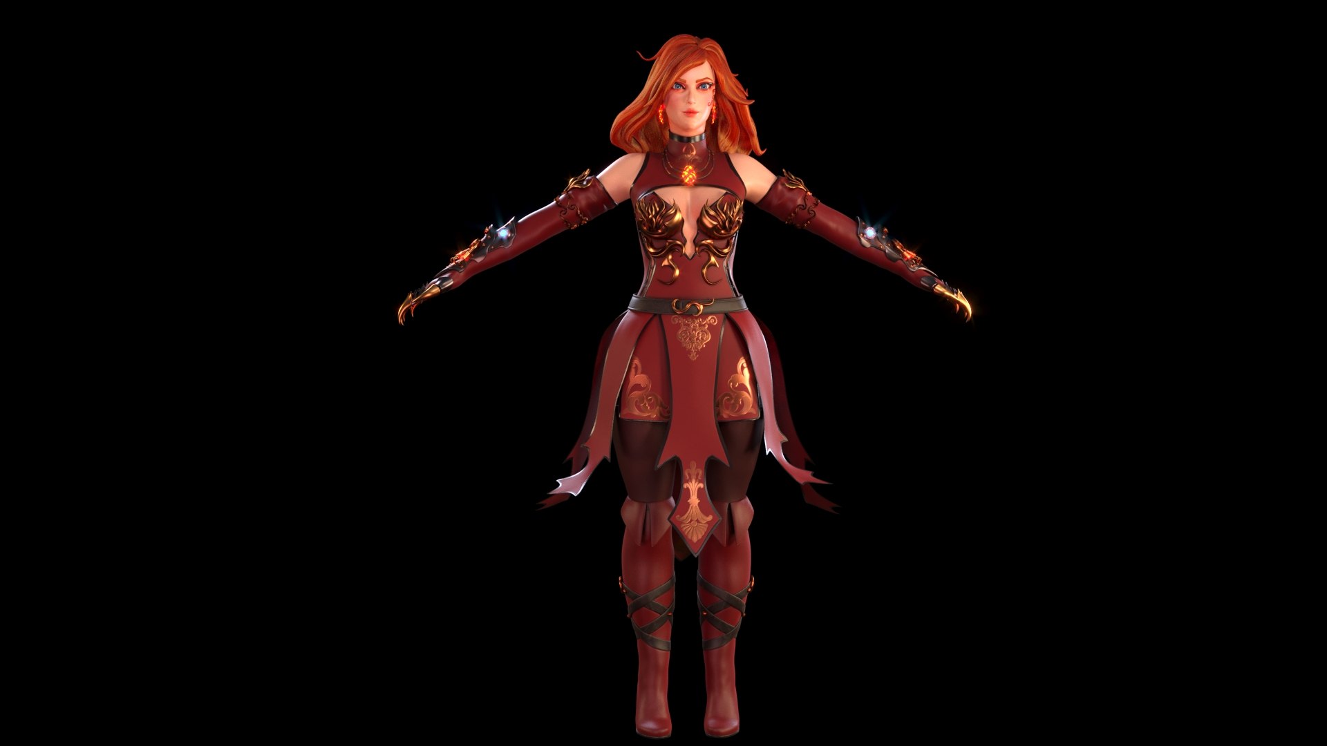 Female mage 3D model - TurboSquid 1623707