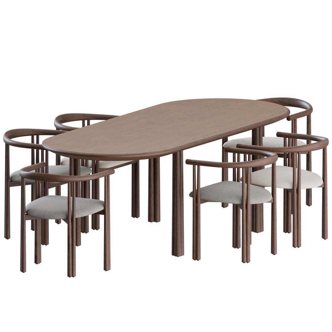 Elliot Dining Set By De La Espada 3D Model - TurboSquid 2222089
