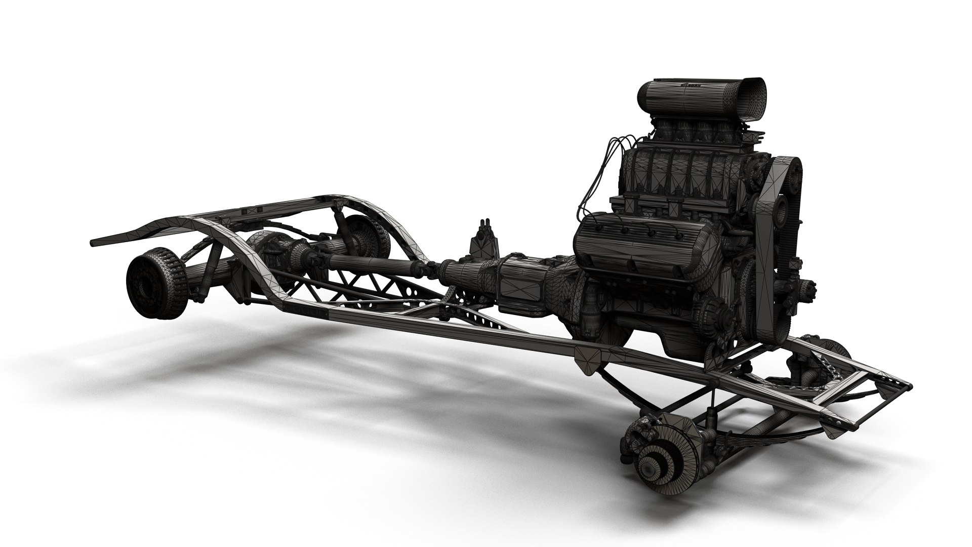 Custom hotrod frame 3D model - TurboSquid 1648883