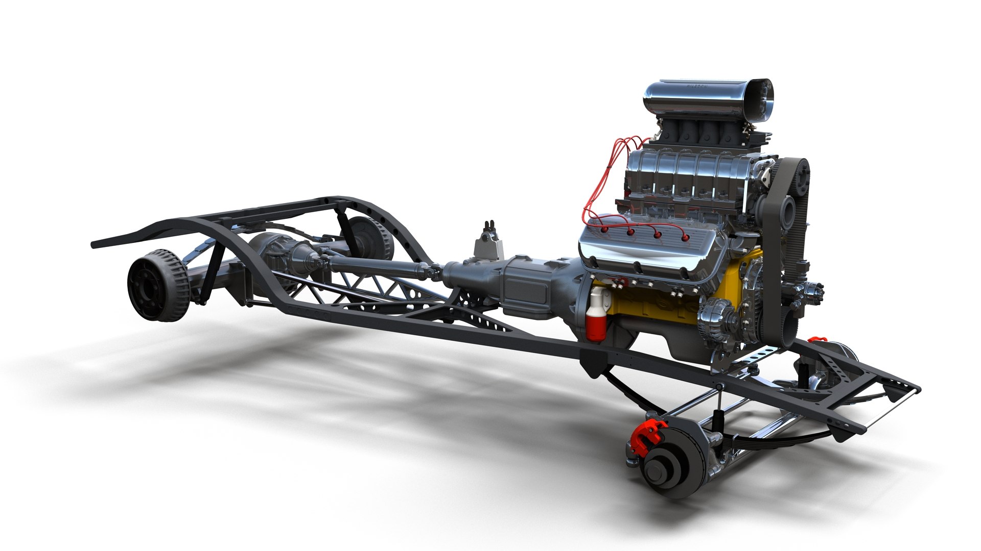 Custom hotrod frame 3D model - TurboSquid 1648883