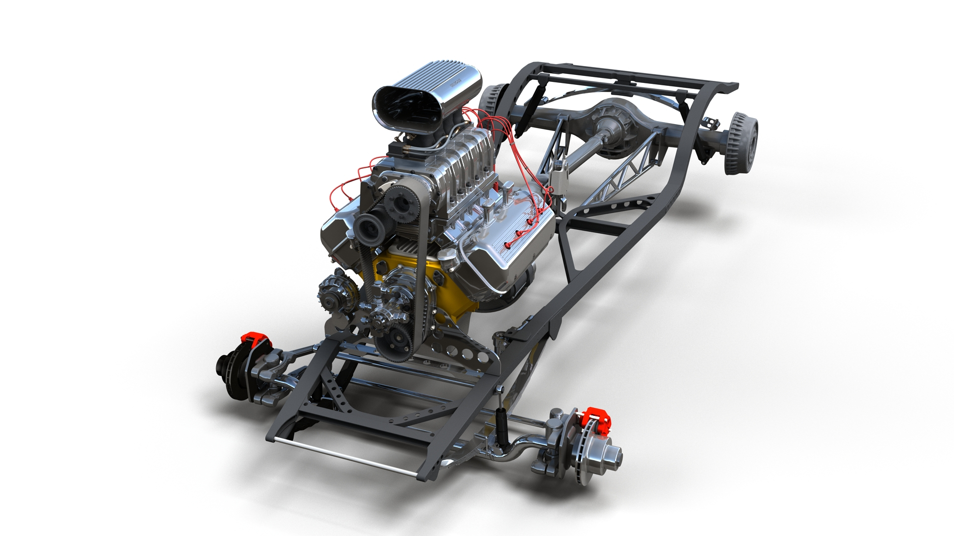 Custom hotrod frame 3D model - TurboSquid 1648883