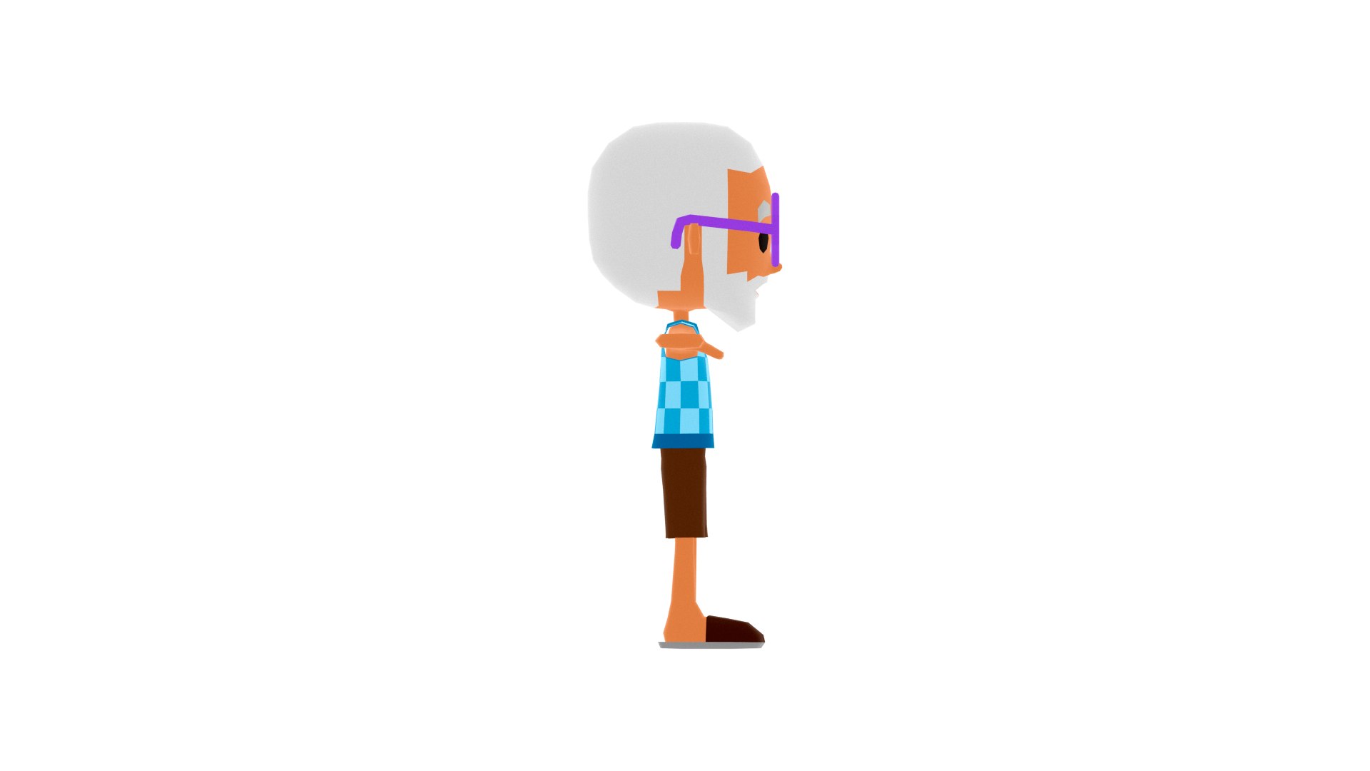 Old Man - OBJ - Low Poly Quad 3D Model - TurboSquid 1785507