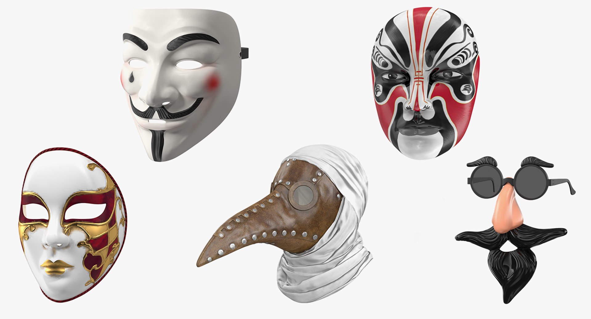Face Masks Collection 2 3D model - TurboSquid 1834157