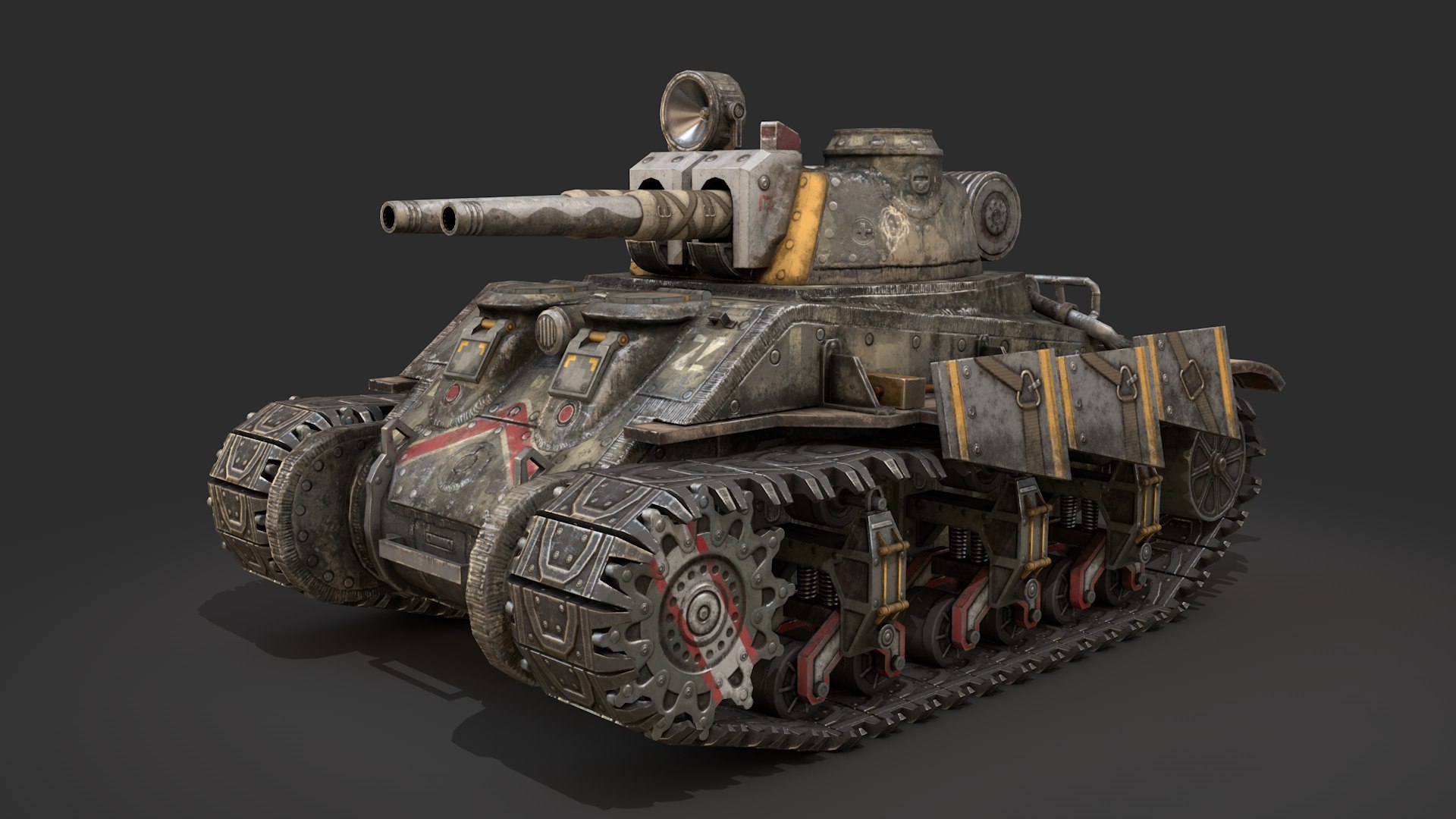 Tank apocalyptic 3D model - TurboSquid 1612802