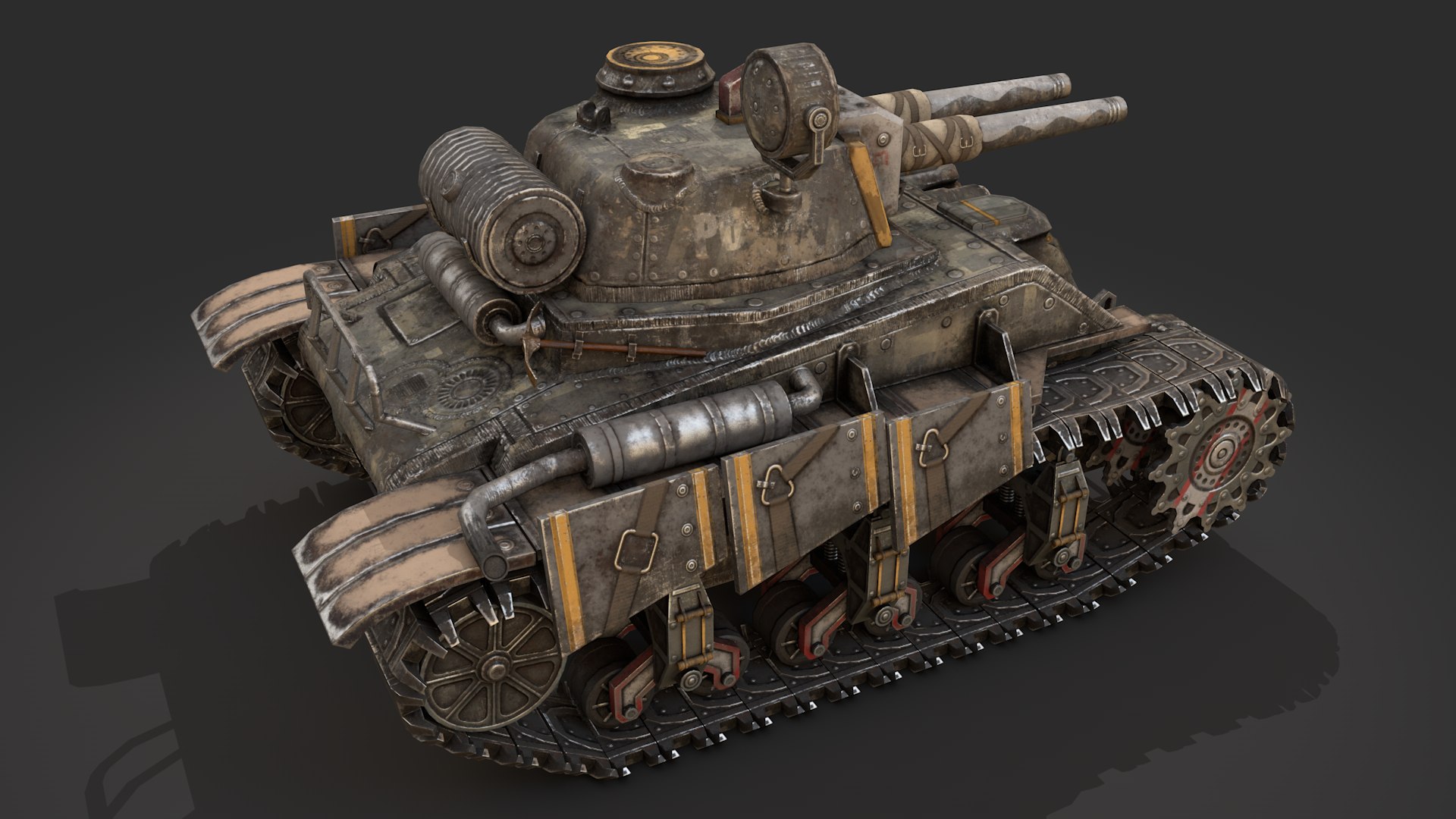 Tank Apocalyptic 3D Model - TurboSquid 1612802