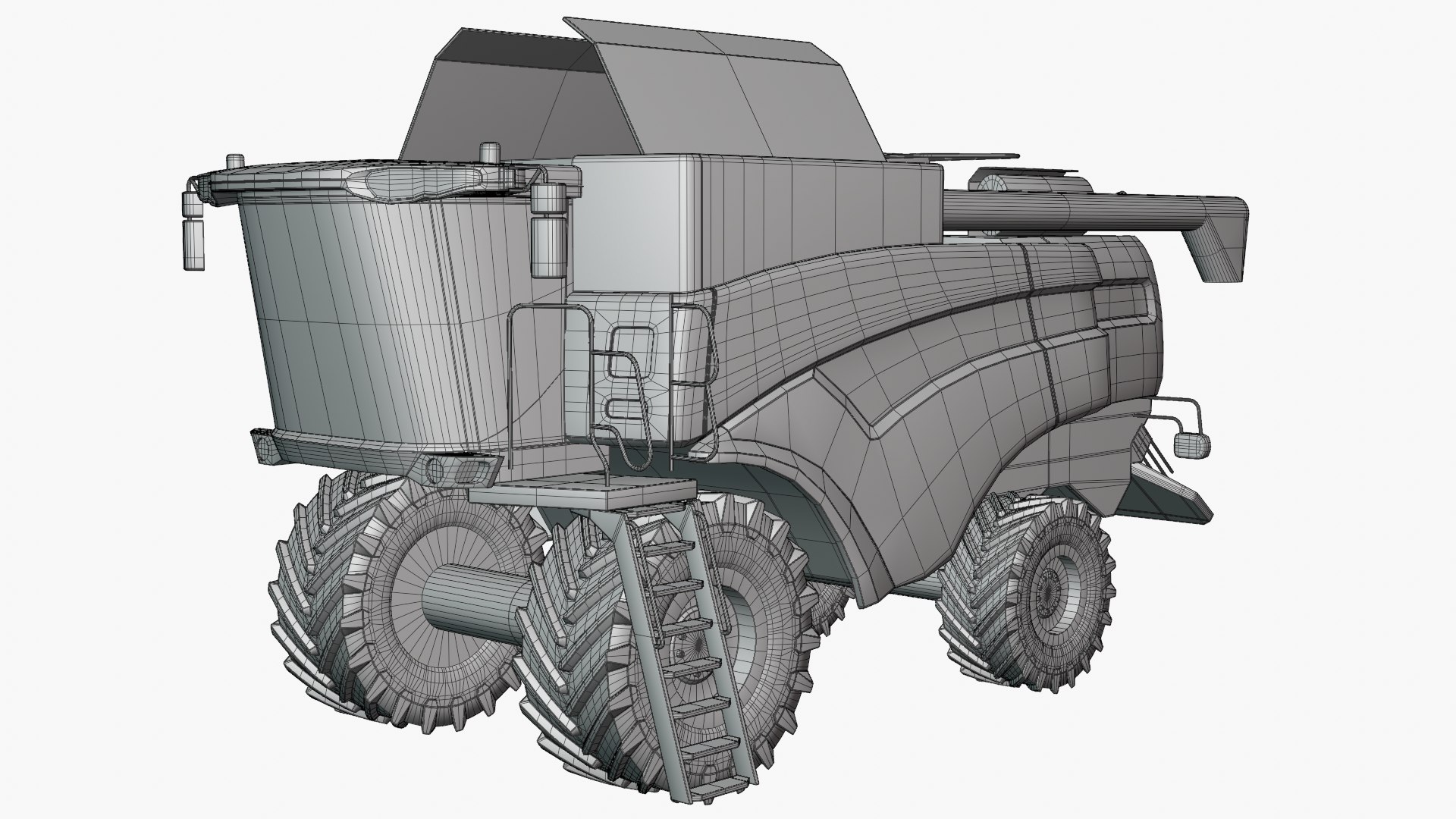 3D Model New Holland Combine Harvester - TurboSquid 1867800