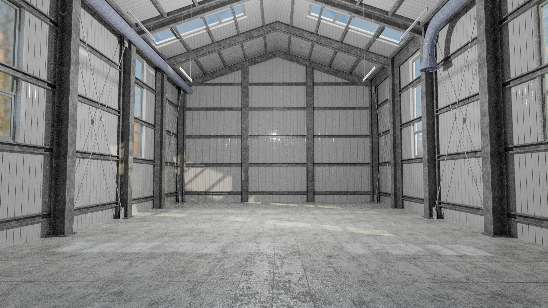 Warehouse Steel Construction 3D Model - TurboSquid 1873318