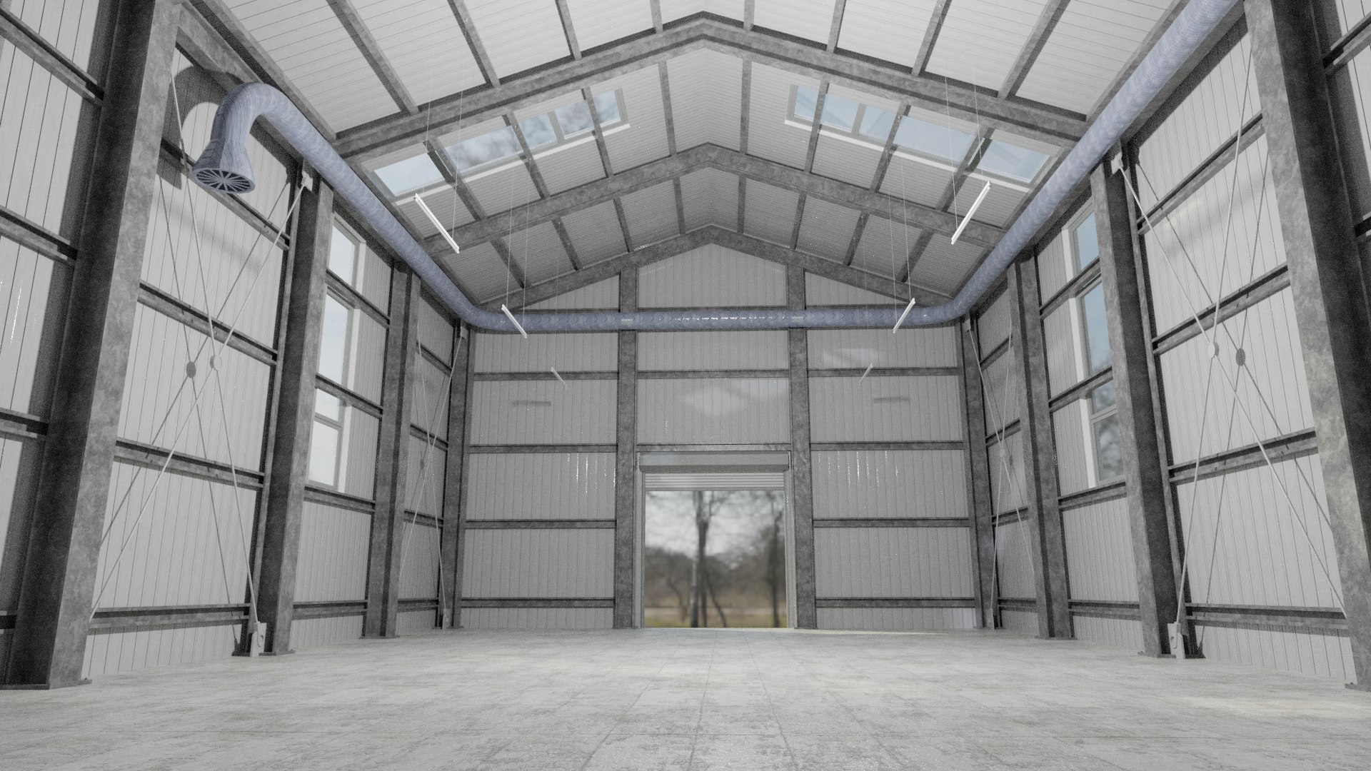 Warehouse Steel Construction 3D Model - TurboSquid 1873318