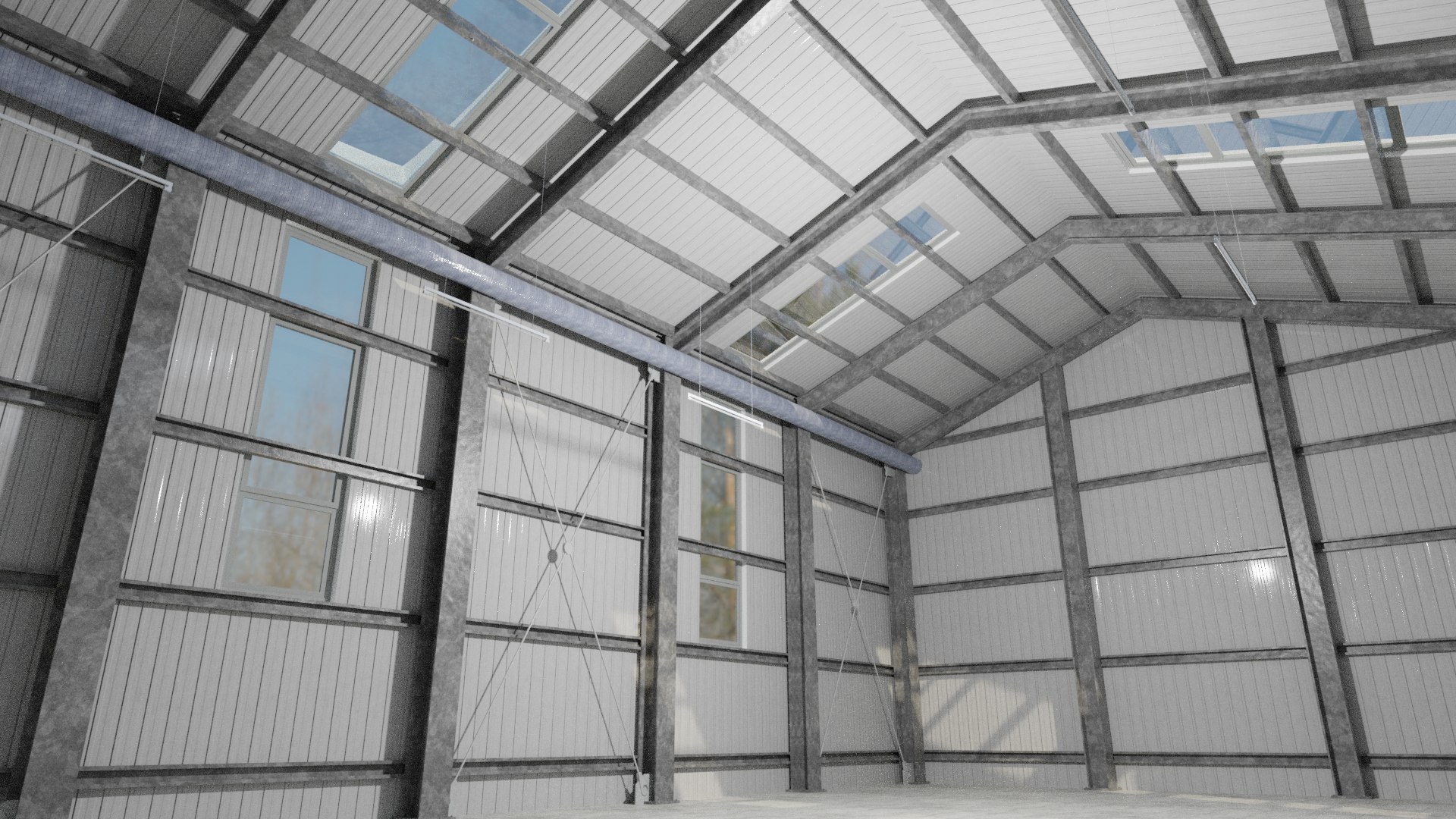 Warehouse Steel Construction 3D Model - TurboSquid 1873318