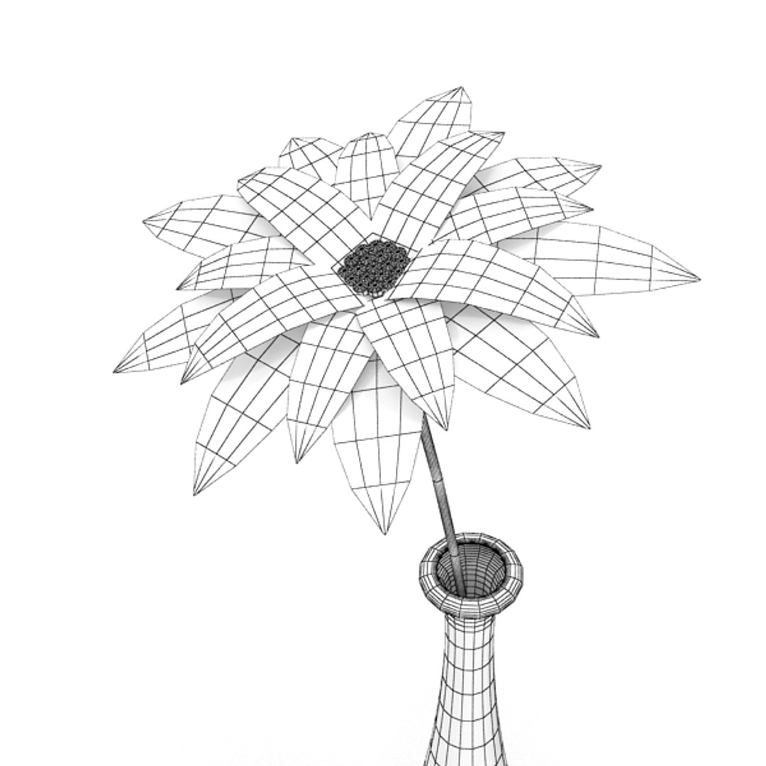 3ds Max Flower Glass Vase