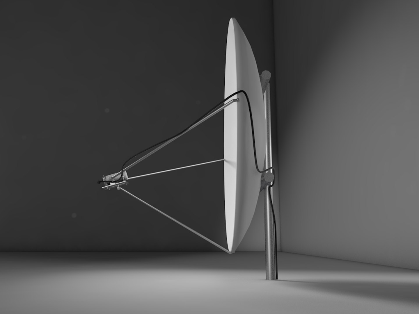 3d Model Radio Dish Satellite