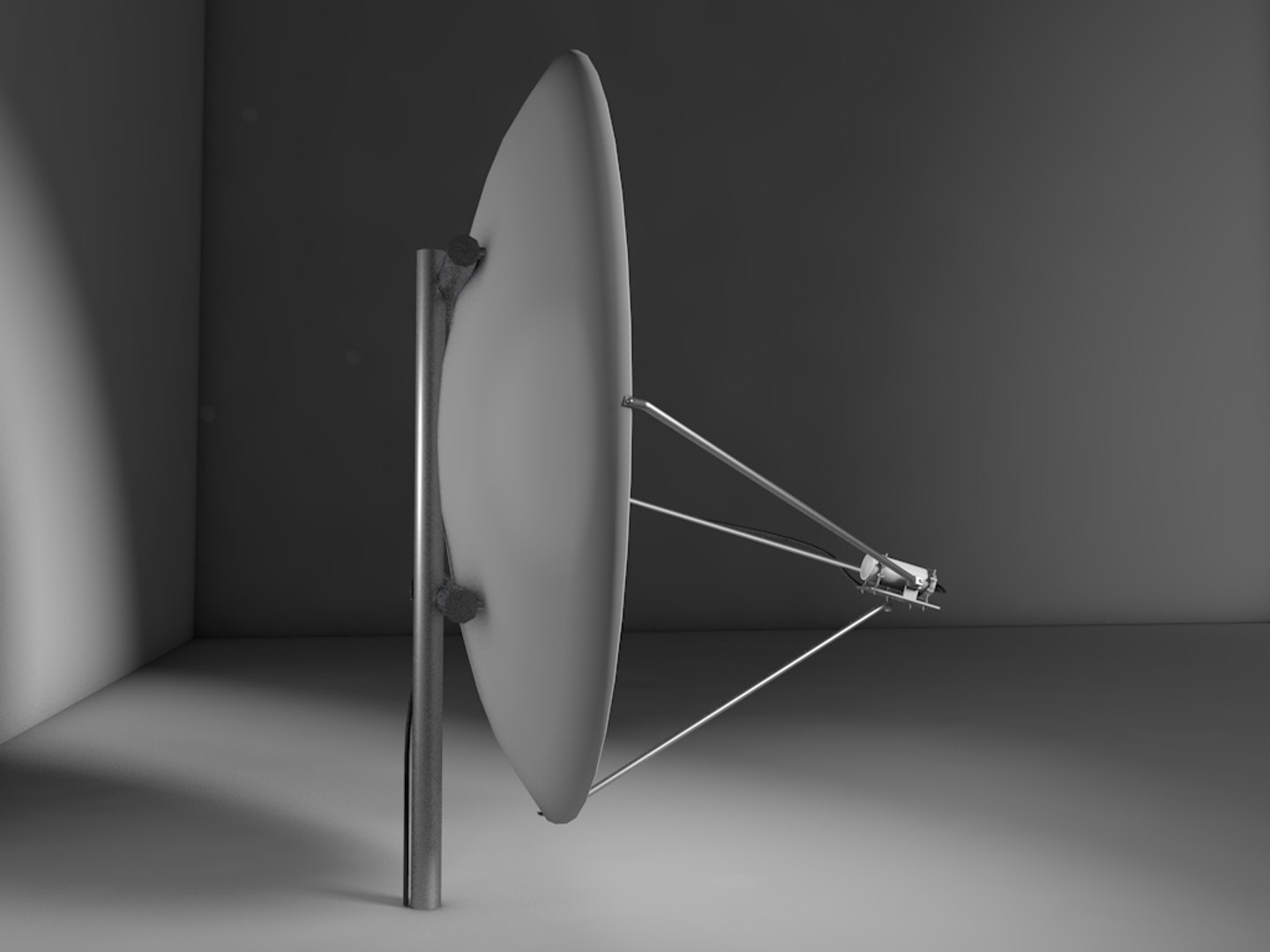 3d Model Radio Dish Satellite