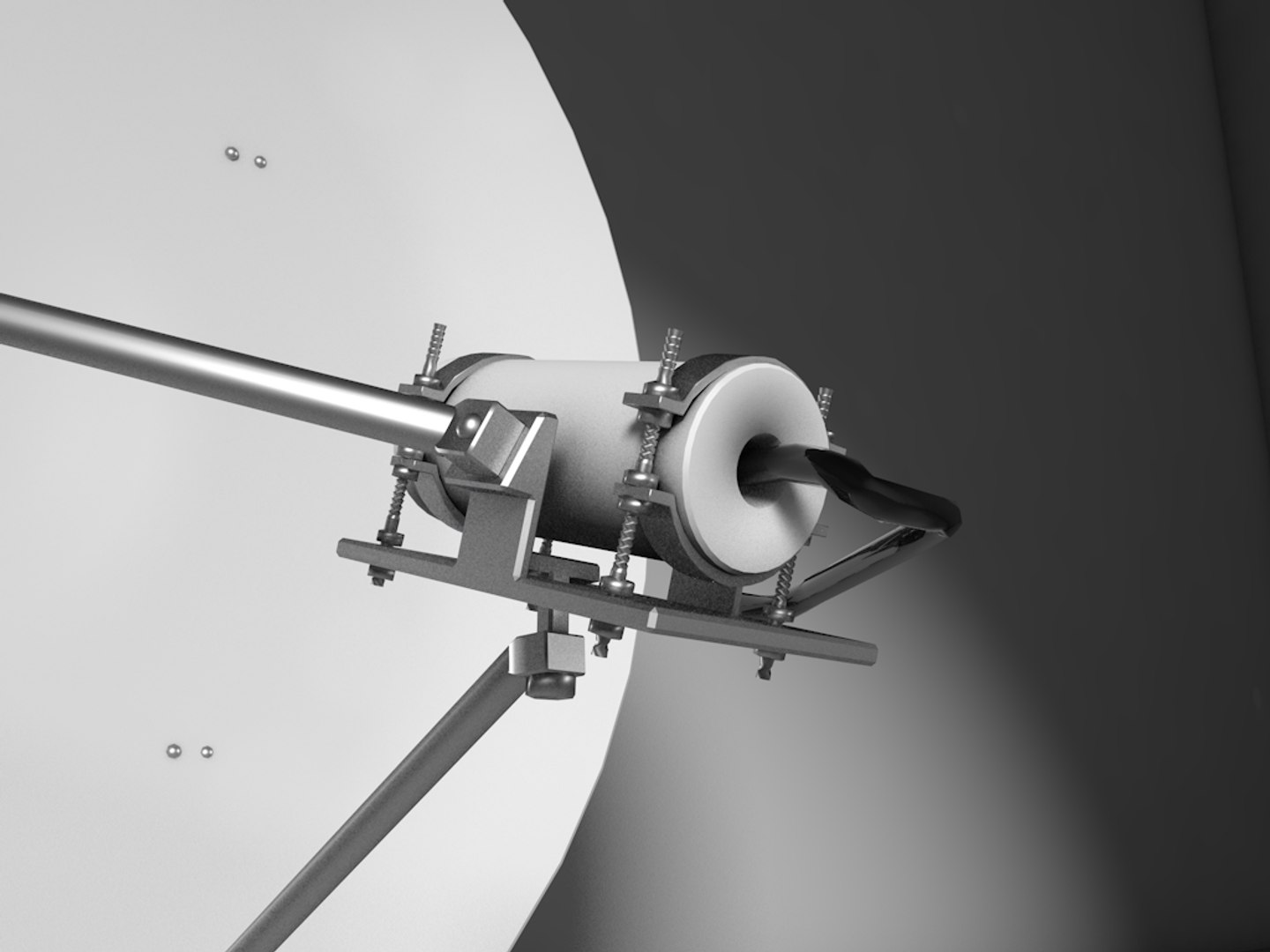 3d Model Radio Dish Satellite