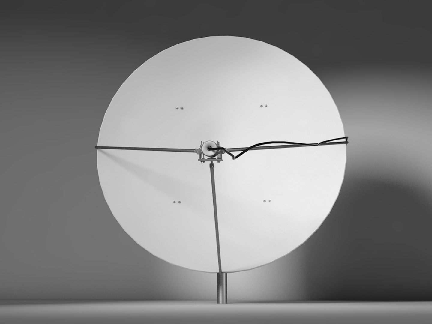 3d Model Radio Dish Satellite