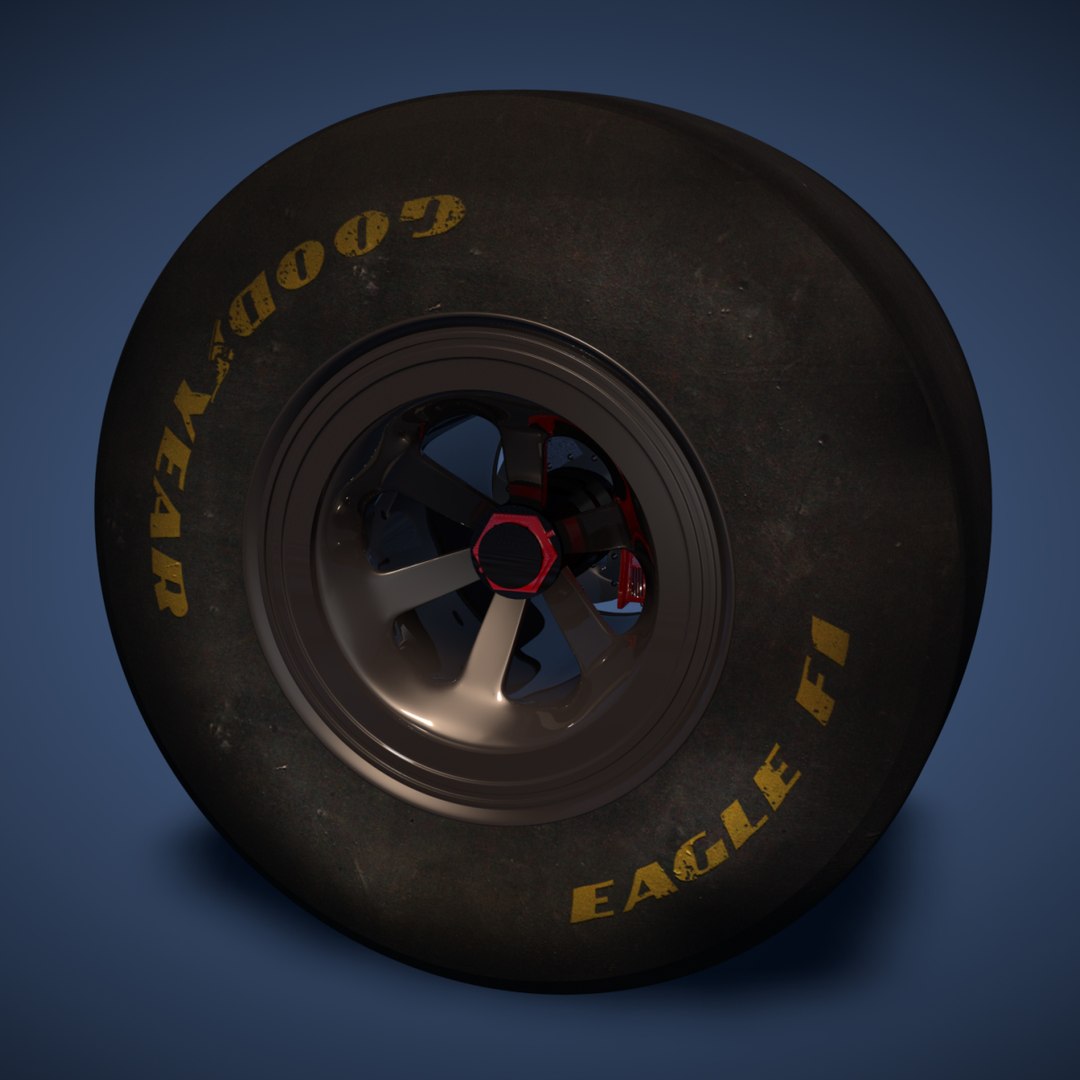 3d Model Vintage F1 Wheel
